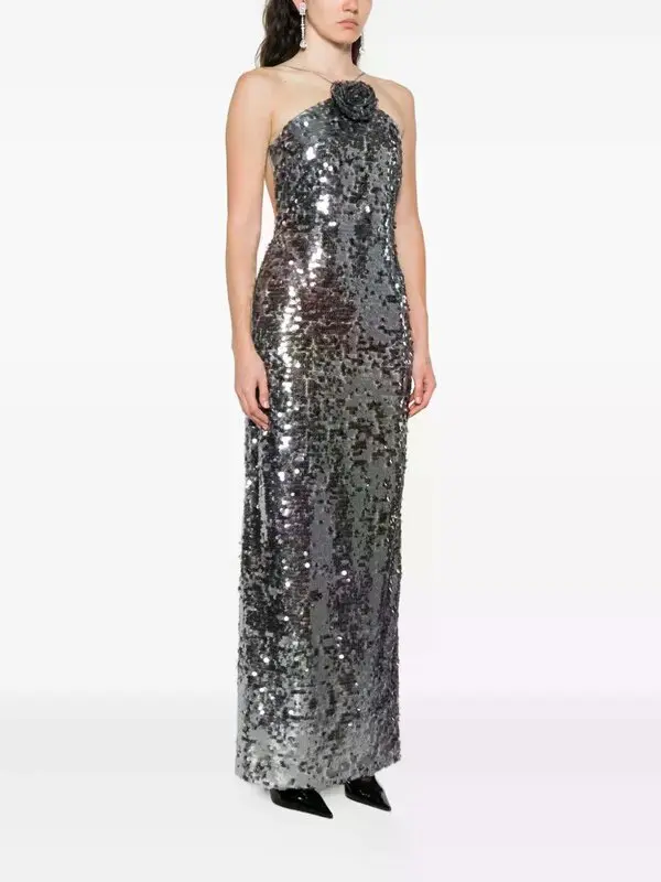 Magda Butrym Sequin Embellished Maxi Dress - Grey