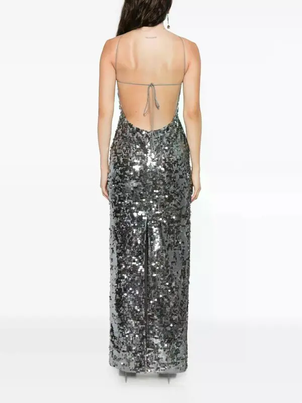 Magda Butrym Sequin Embellished Maxi Dress - Grey
