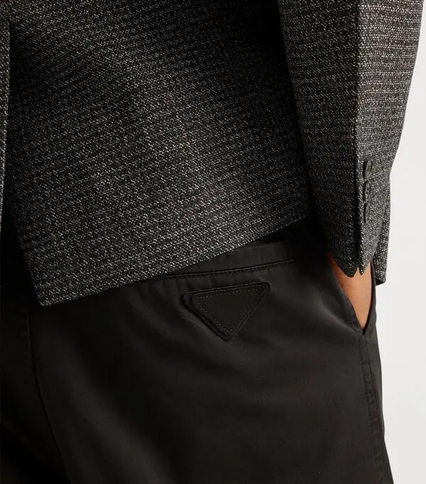 Prada Cotton Twill Wide-leg Trousers