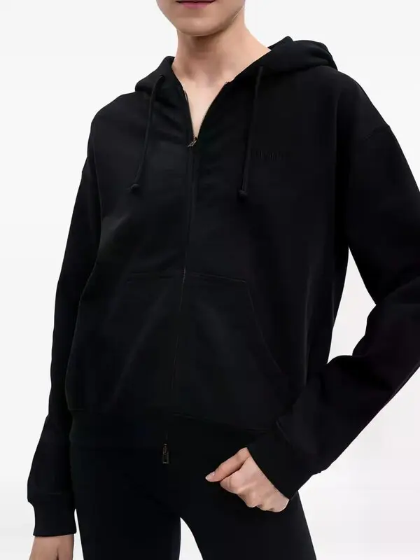 Vetements Zip-up Hoodie With Drawstring Hood And Tonal Logo Detail