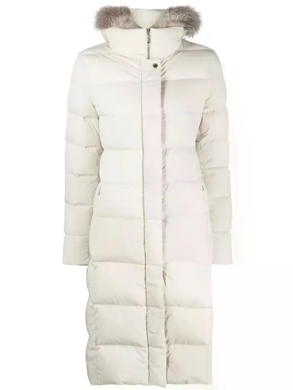 MOORER Zagarakn Padded Coat With Faux Fur Trimmed Hood
