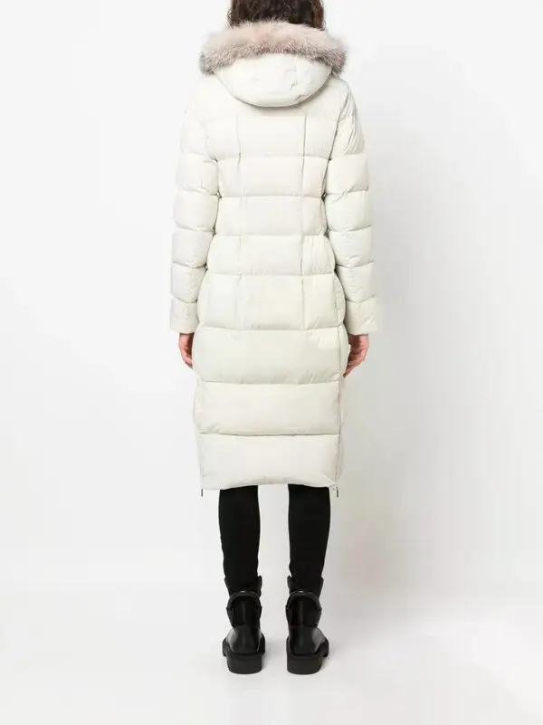 MOORER Zagarakn Padded Coat With Faux Fur Trimmed Hood