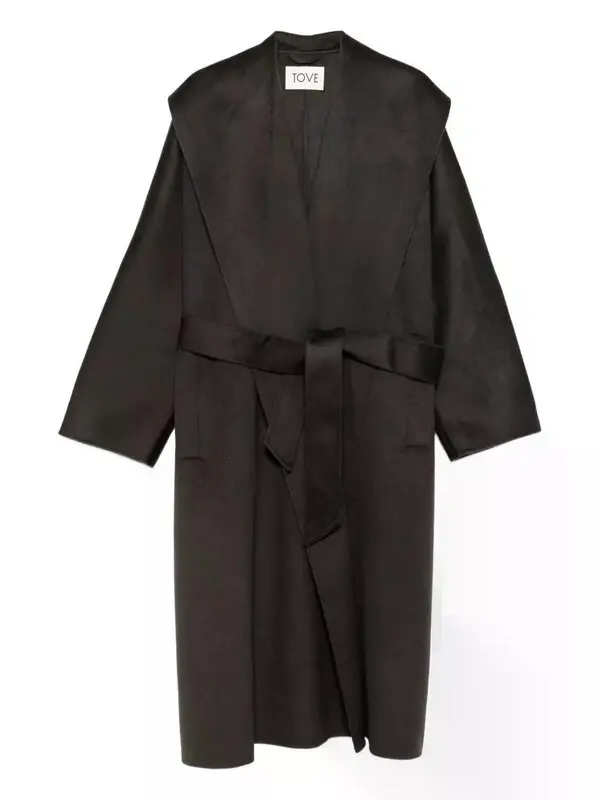 Tove Fenn Oversized Wool Blend Coat - Black
