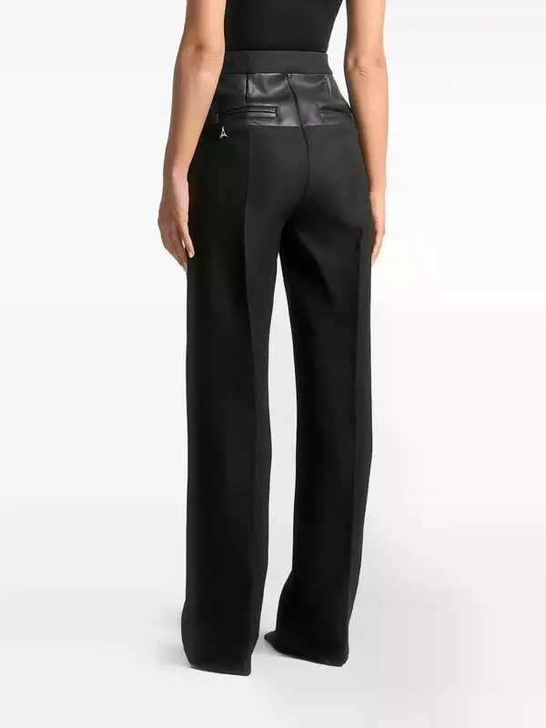 Manière De Voir Paneled Faux-leather Tailored Trousers