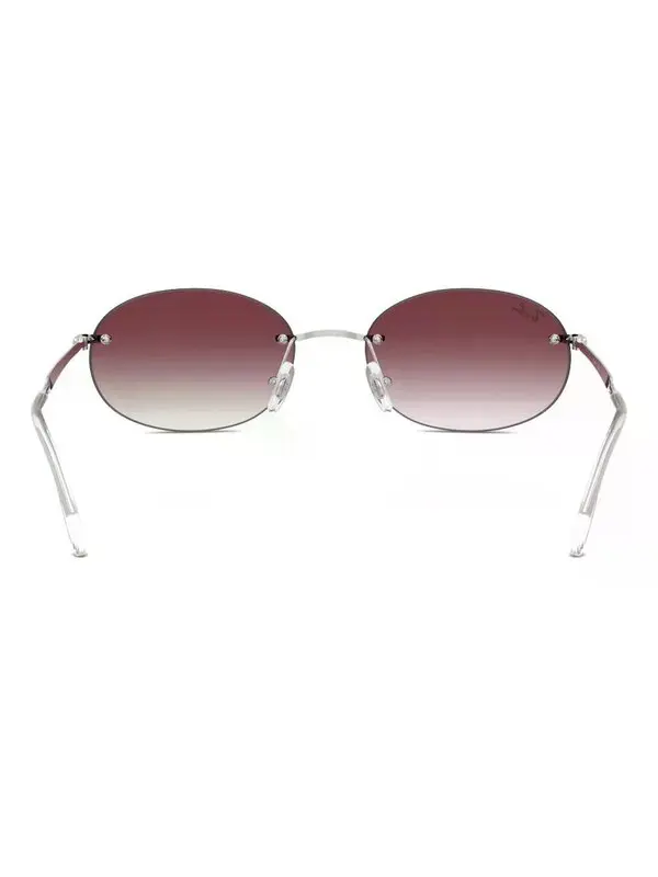 Ray-ban Rimless Oval Frame Sunglasses - Silver