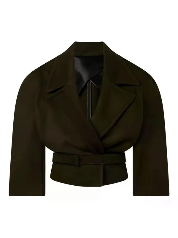 Stella McCartney Cropped Belted Jacket - Green
