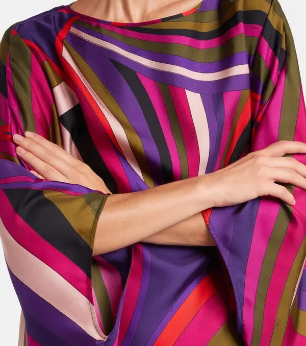 Emilio Pucci Iride Silk Satin Minidress
