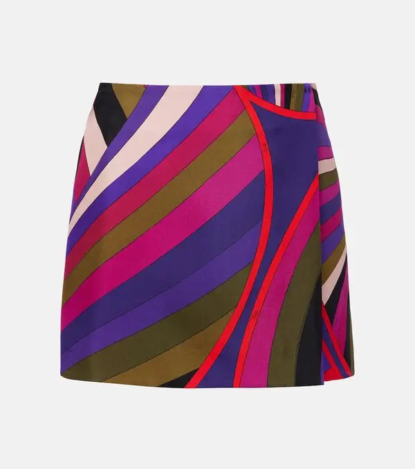 Emilio Pucci Iride Silk Wrap Skirt