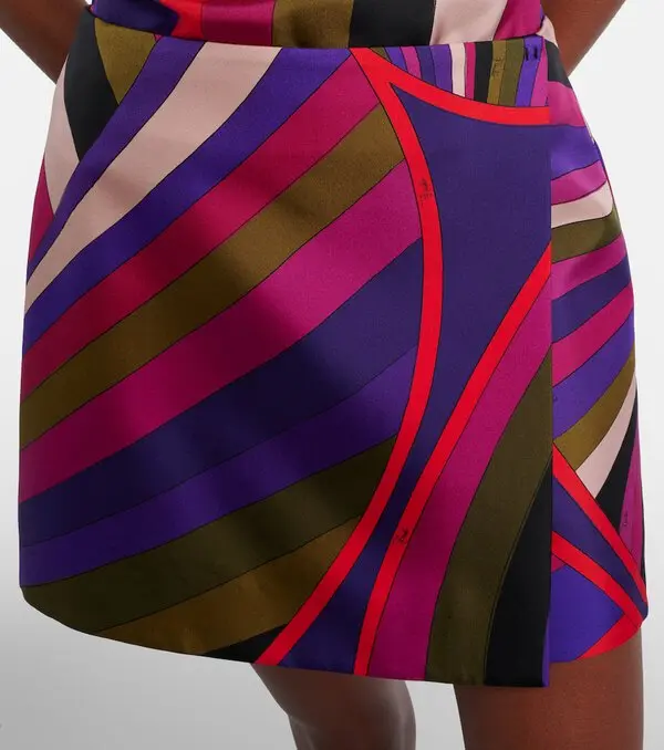 Emilio Pucci Iride Silk Wrap Skirt