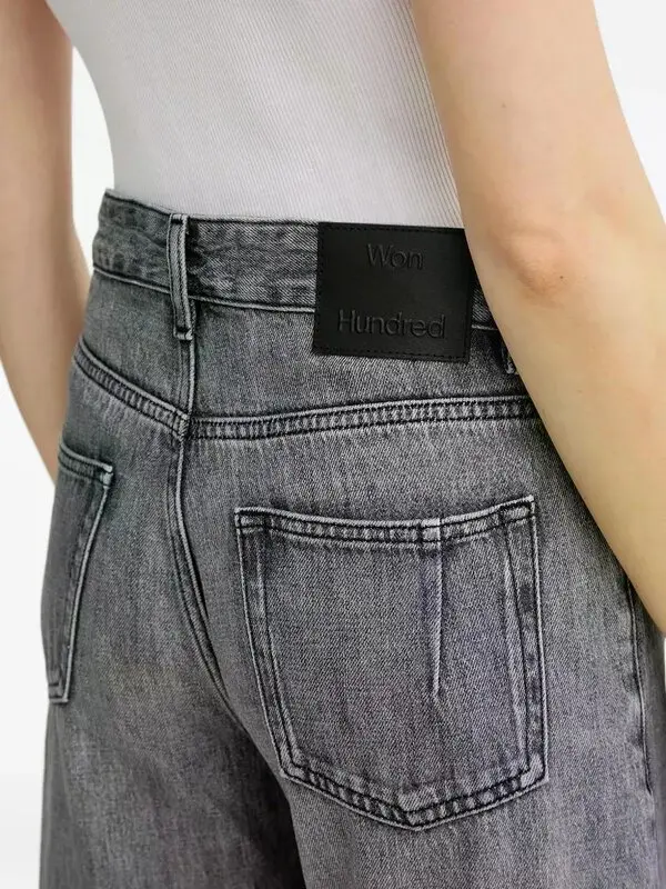 WON HUNDRED Logo-patch Denim Jeans