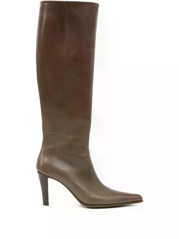 MAISON MARGIELA Pointed-toe Knee-high Boots - Brown