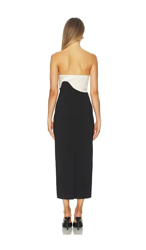 ET OCHS Asymmetrical Satin Neckline Heavyweight Crepe Dress