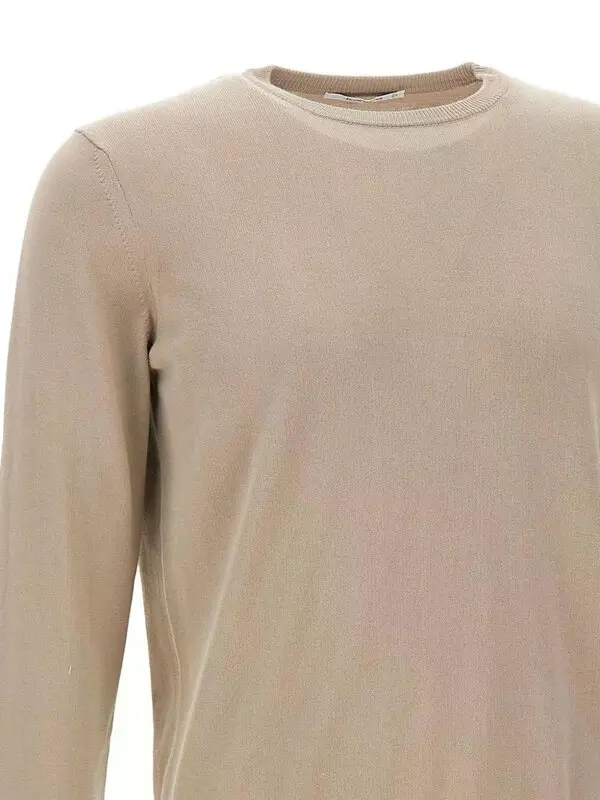 KANGRA Elbow-patch Crew Neck Sweater - Neutrals