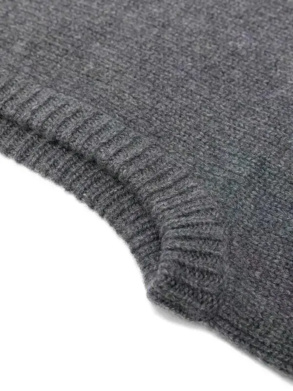 LISA YANG Astri Ribbed Balaclava Hat - Grey