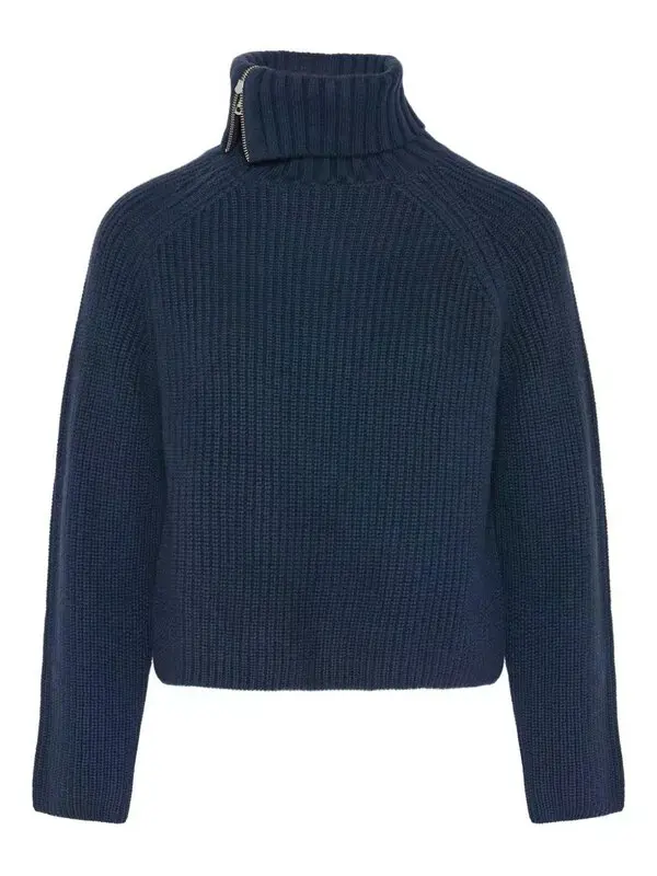 YVES SALOMON Zip Knitted Sweater