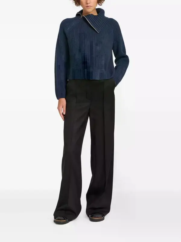 YVES SALOMON Zip Knitted Sweater