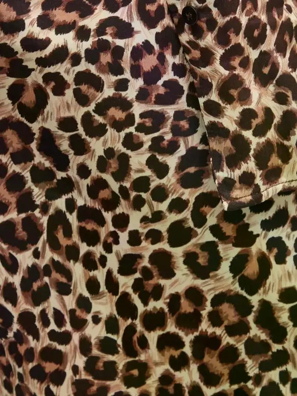 PEDRO DEL HIERRO Leopard Print Midi Skirt