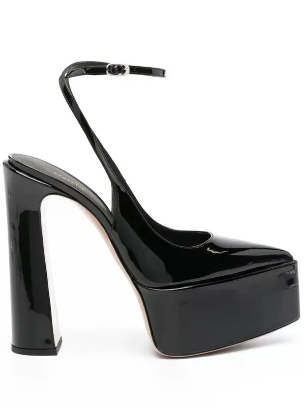 LE SILLA Patent Finish Leather Pumps