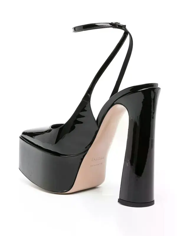 LE SILLA Patent Finish Leather Pumps