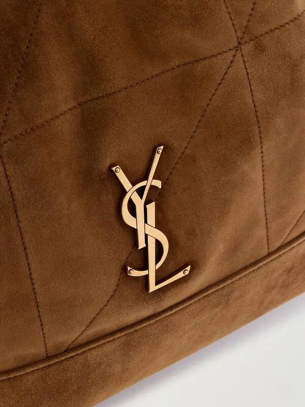 Saint Laurent Jamie Shopping Quilted Suede Shoulder Bag - Brown