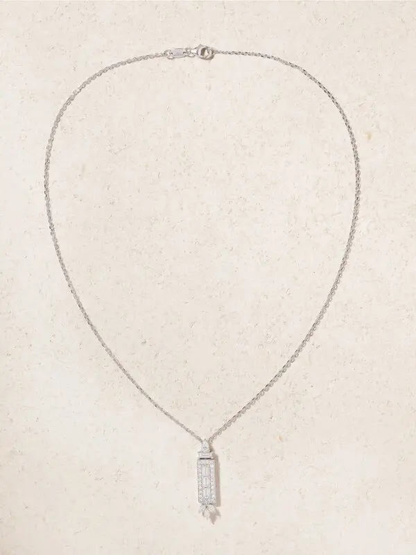 Yeprem 18-karat White Gold Diamond Necklace