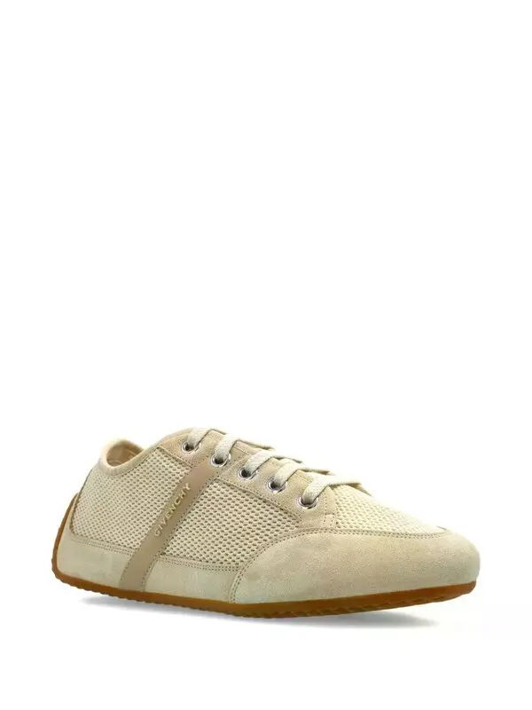 Givenchy Lace-up Suede And Mesh Sneakers - Neutrals