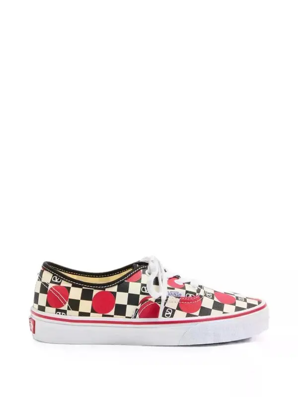 Valentino Garavani X Vans Vlogo Checkerboard Print Sneakers - Neutrals