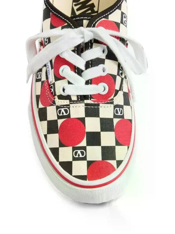 Valentino Garavani X Vans Vlogo Checkerboard Print Sneakers - Neutrals