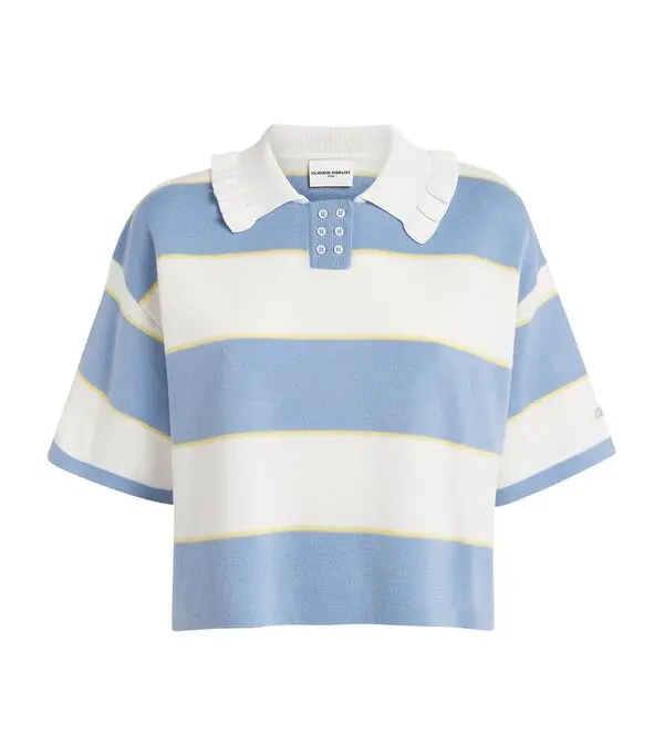 Claudie Pierlot Striped Polo Sweater