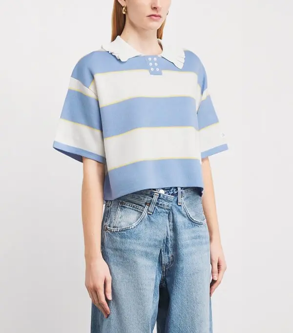 Claudie Pierlot Striped Polo Sweater