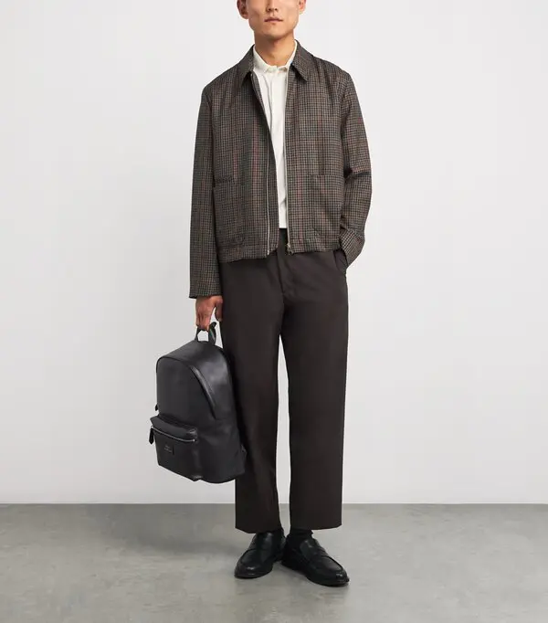 Polo Ralph Lauren Pebbled Leather Backpack - Black