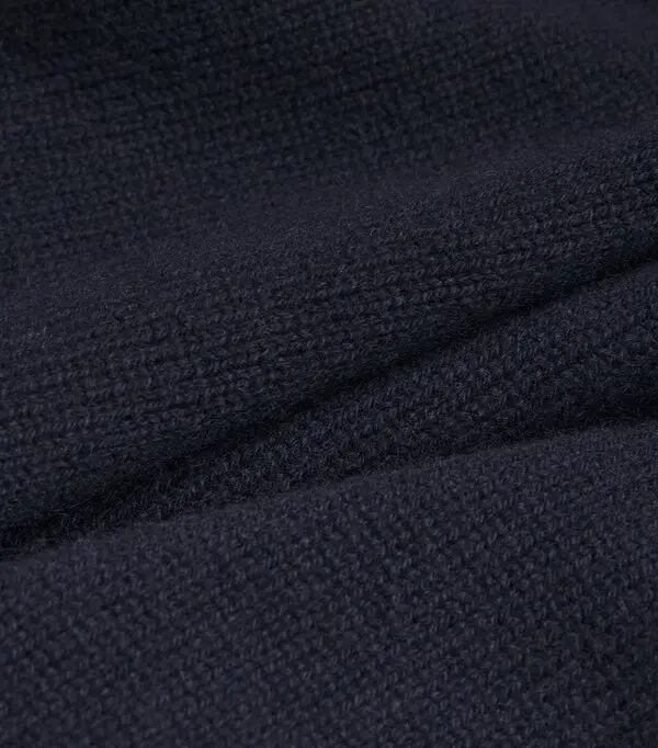 Soft Goat Cashmere Boyfriend Sweater - Navy