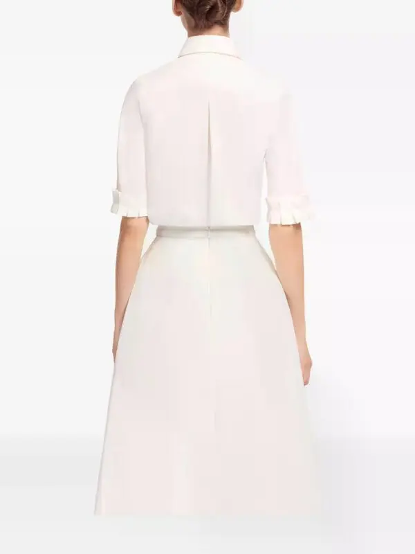 Elie Saab Pleated Ruffle Trim Button Fastening Shirt