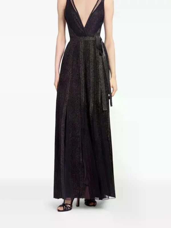 Elie Saab Pleated Tulle Skirt With Tie Detail