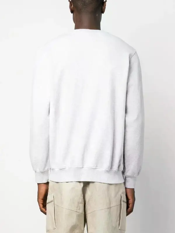 Casablanca Casa Way-embroidered Cotton Sweatshirt - Grey