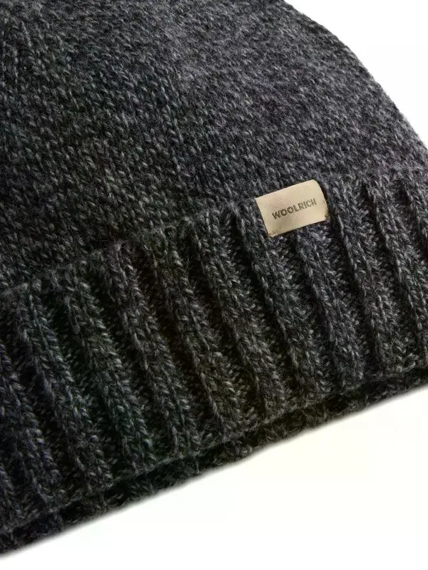Woolrich Ribbed Wool Beanie - Grey