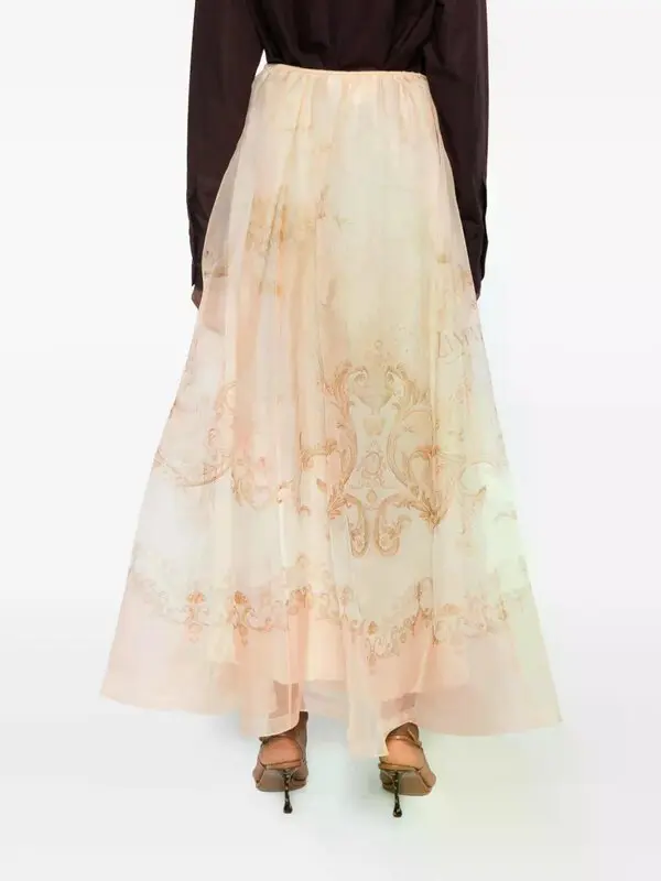 Zimmermann Silk Pleated Maxi Skirt