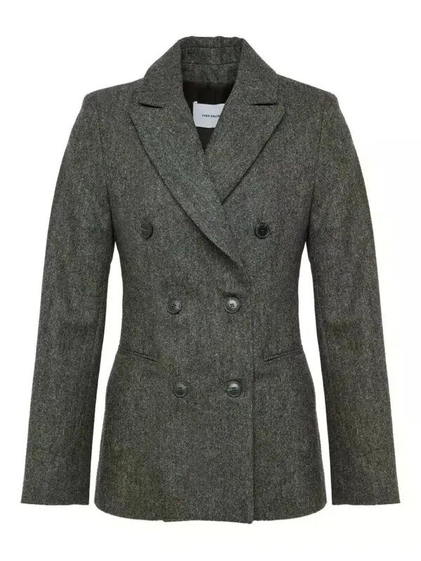 YVES SALOMON Double-breasted Fitted Jacket