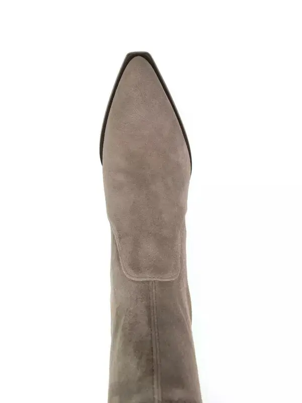 STUART WEITZMAN 80mm Suede Sock Boots - Grey
