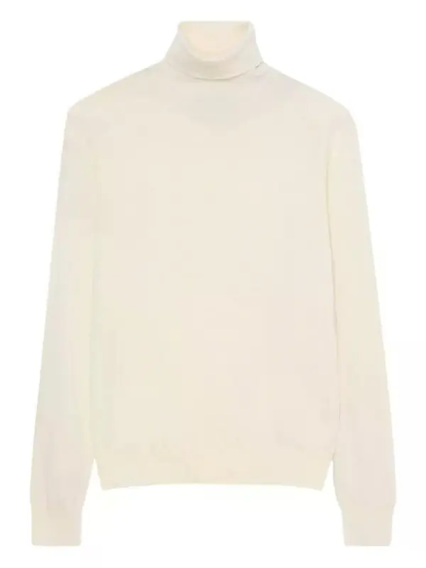 Brooks Brothers Wool Turtleneck Sweater - Neutrals