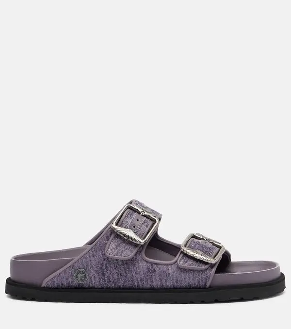 BIRKENSTOCK Arizona Velvet Slides - Purple