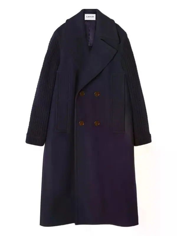 LANVIN Double-breasted Virgin Wool Coat