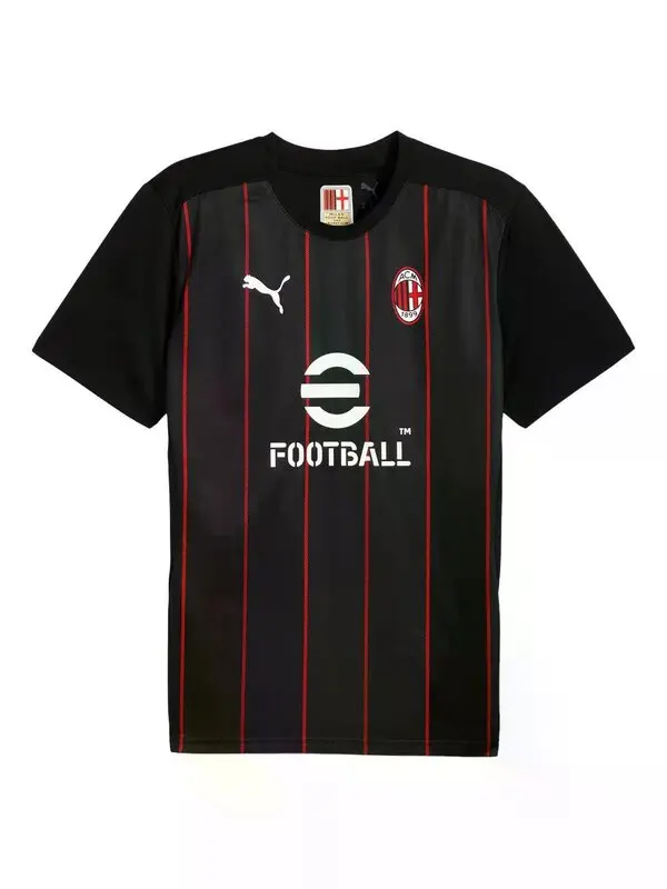 PUMA Ac Milan Pinstripe Performance T-shirt - Black