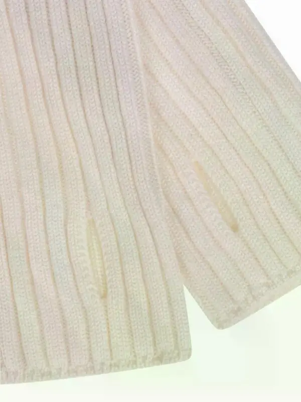ZANONE Ribbed Wool Fingerless Gloves