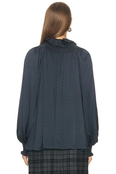 Burberry Long Sleeve Silk Blouse