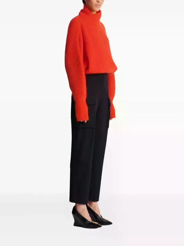 Balmain Wool Cargo Straight Leg Trousers