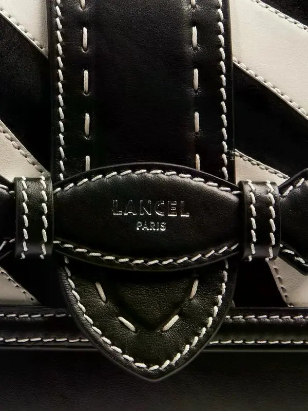 LANCEL Sienna Zebra-print Flap Bag - Black