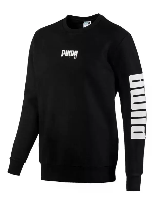 PUMA Long Sleeve Graphic Crewneck - Black