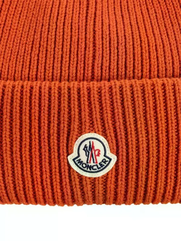 Moncler Ribbed Logo-patch Beanie