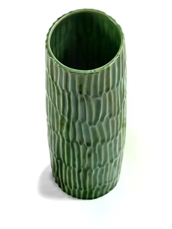 SERAX Textured Cylindrical Vase - Green